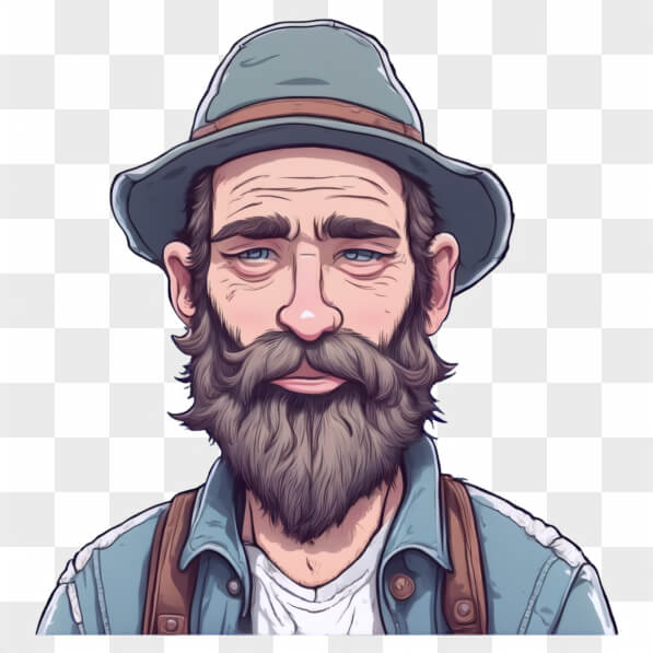 Descarga Ilustración estilizada de un hombre con barba Cartoons En ...