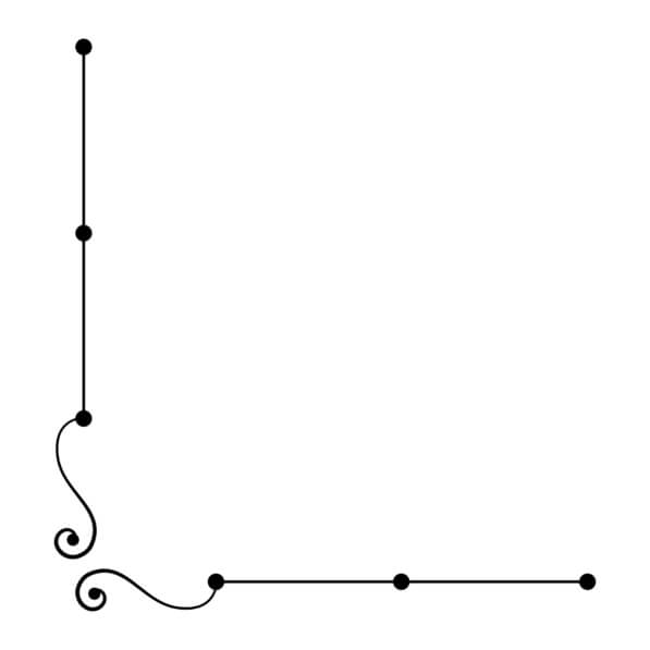 Download Stylized Corner Design with Swirls and Dots Borders & Corners ...