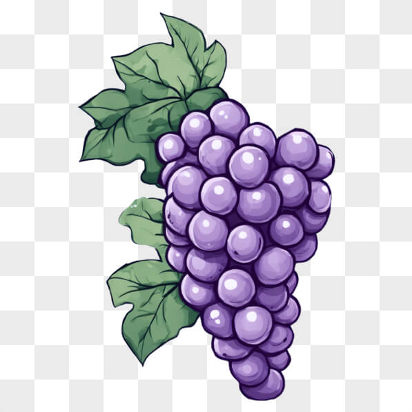 Descarga Ilustración de un racimo de uvas moradas Cartoons En Línea ...