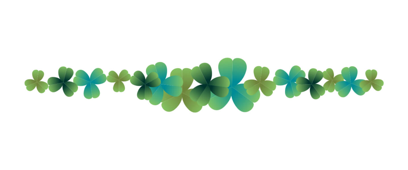 Download Stylized Green and Blue Clover Pattern Borders & Corners ...