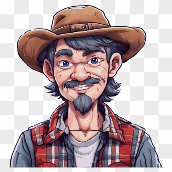 Descarga Personaje de dibujos animados con sombrero y camisa de cuadros Cartoons En Línea ...