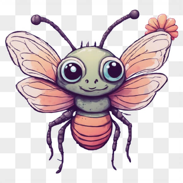 Descarga Insecto de dibujos animados con flor Cartoons En Línea ...