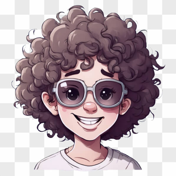 Descarga Personaje de dibujo animado alegre con cabello rizado Cartoons ...