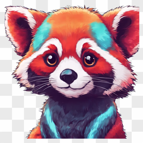 Download Colorful Cartoon Red Panda Cartoons Online - Creative Fabrica