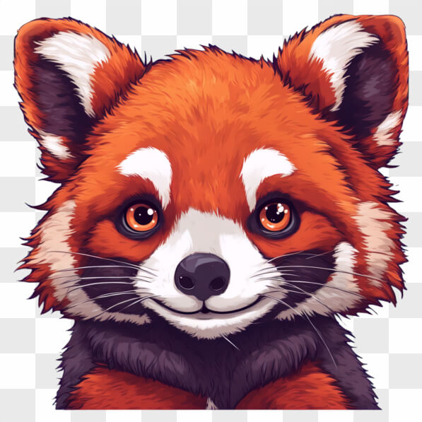 Download Adorable Red Panda Face Illustration Cartoons Online ...