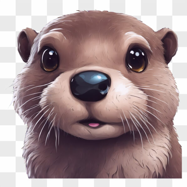 Descarga Cara de nutria de dibujos animados linda Cartoons En Línea - Creative Fabrica