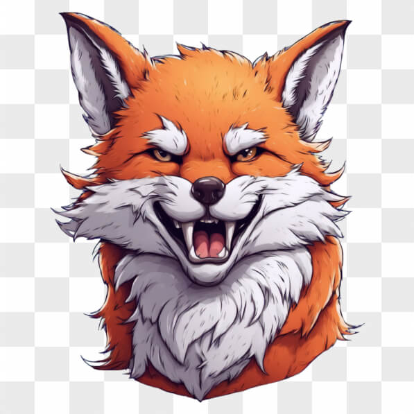 Download Illustration of a Fierce Fox Cartoons Online - Creative Fabrica