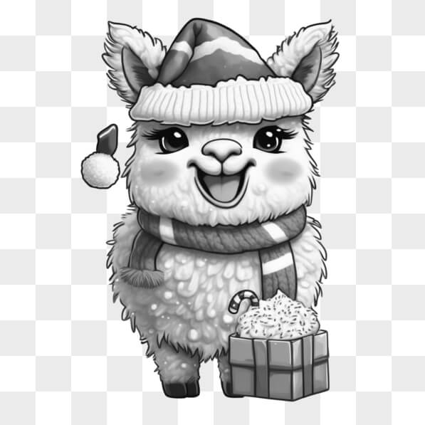 Descarga Llama de dibujos animados festiva Bocetos En Línea - Creative ...