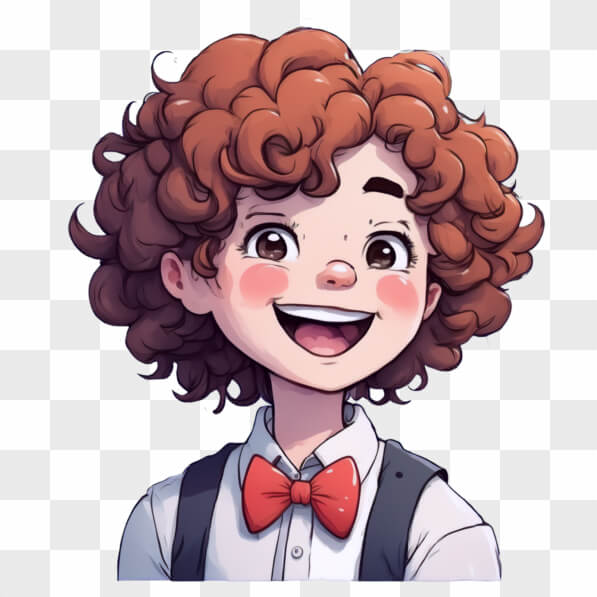 Download Cheerful Cartoon Character with Curly Hair Cartoons Online ...
