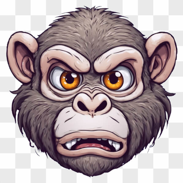 Download Stylized Angry Monkey Face Illustration Cartoons Online ...