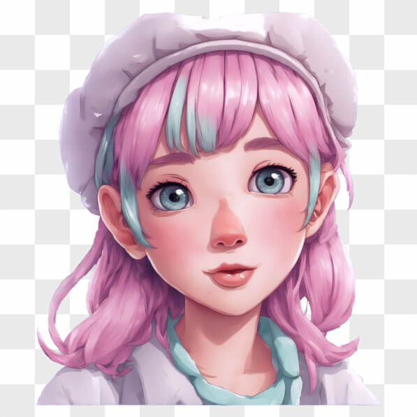 Descarga Personaje animado estilizado con cabello rosa Cartoons En ...