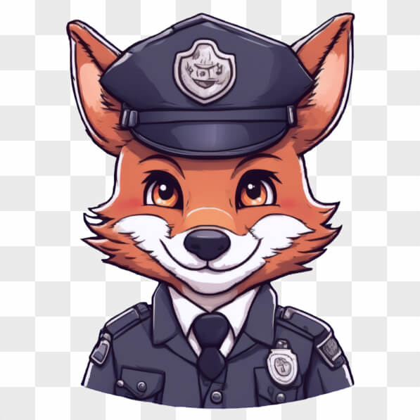 Download Cartoon Fox Police Officer Cartoons Online - Creative Fabrica