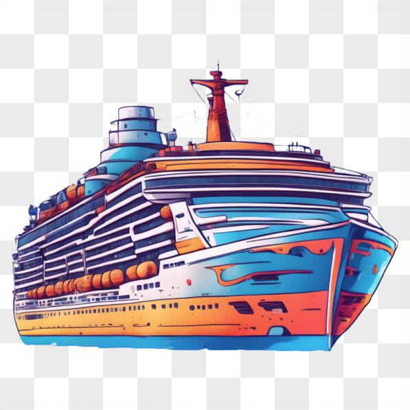 Download Colorful Cruise Ship Illustration Cartoons Online - Creative ...