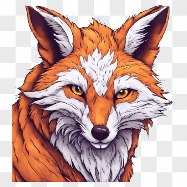 Download Illustrated Fox with Striking Colors Cartoons Online ...