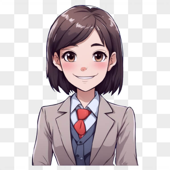 Download Animated character in business attire with a smile Cartoons ...