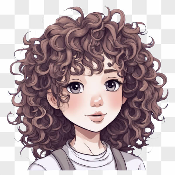 Descarga Ilustración digital de un personaje joven con cabello rizado ...
