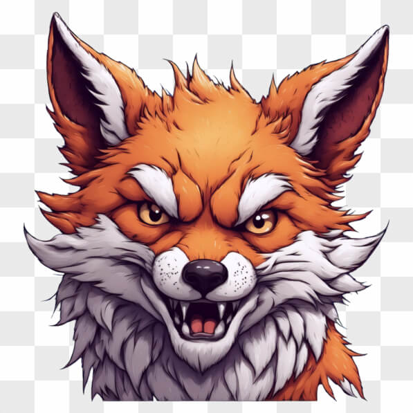 Descarga Ilustración de la Zorra Feroz Cartoons En Línea - Creative Fabrica