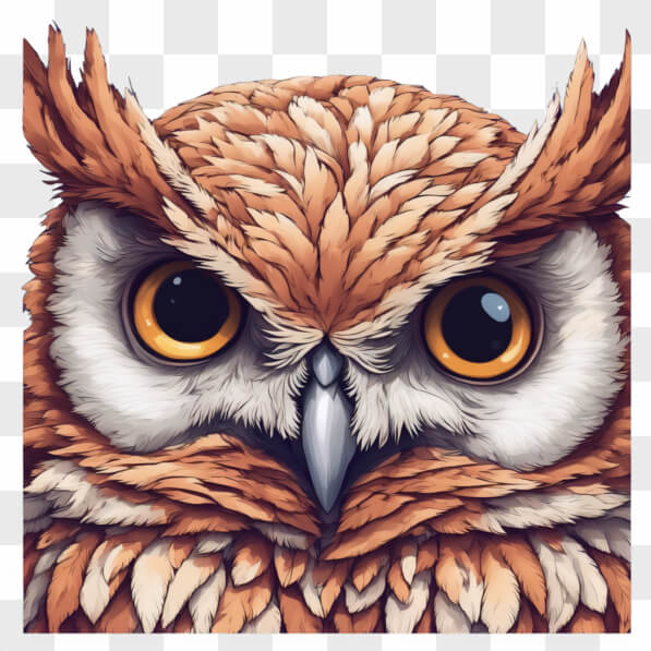Download Artistic Illustration of an Owl Cartoons Online - Creative Fabrica
