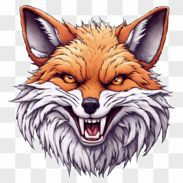 Download Fierce Fox Head Illustration Cartoons Online - Creative Fabrica