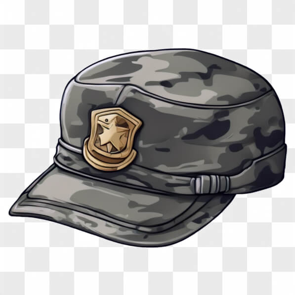 Download Military Cap with Camouflage Pattern Cartoons Online ...