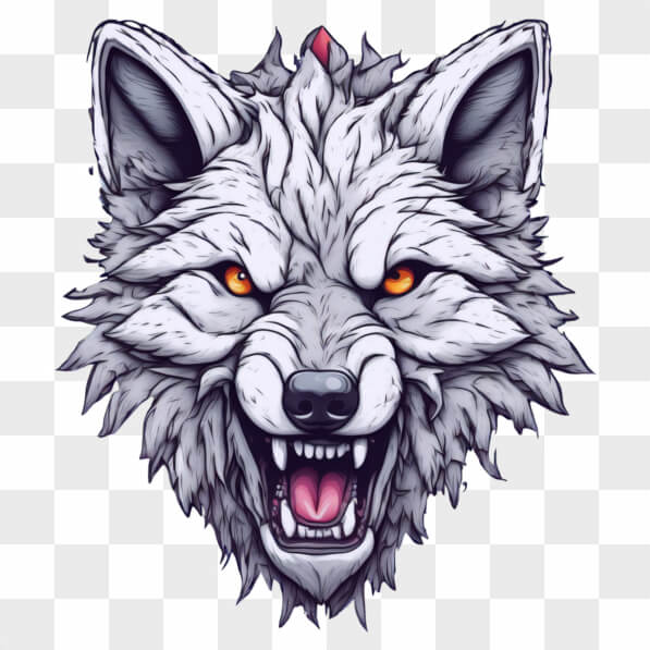 Download Fierce Wolf Head Illustration Cartoons Online - Creative Fabrica