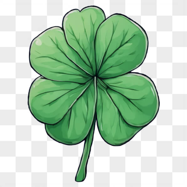 Descarga Trébol de Cuatro Hojas sobre Fondo Blanco Cartoons En Línea ...