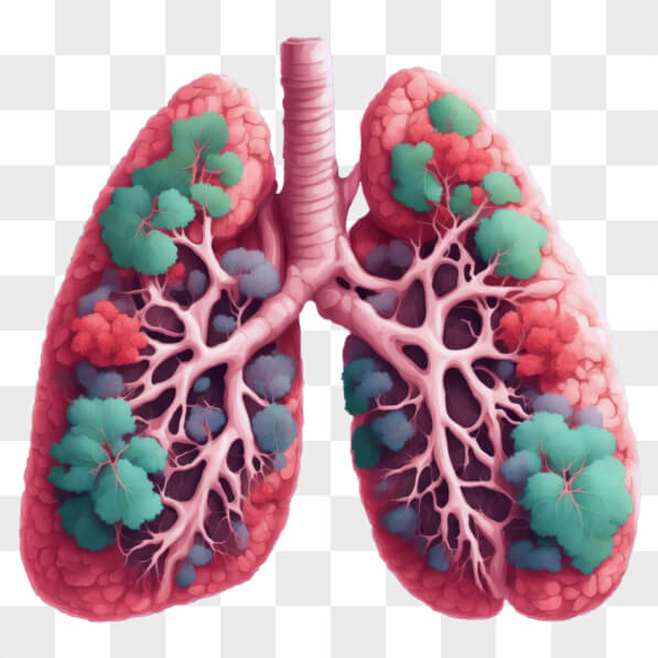 Download Illustration of Human Lungs with Colorful Alveoli Cartoons ...