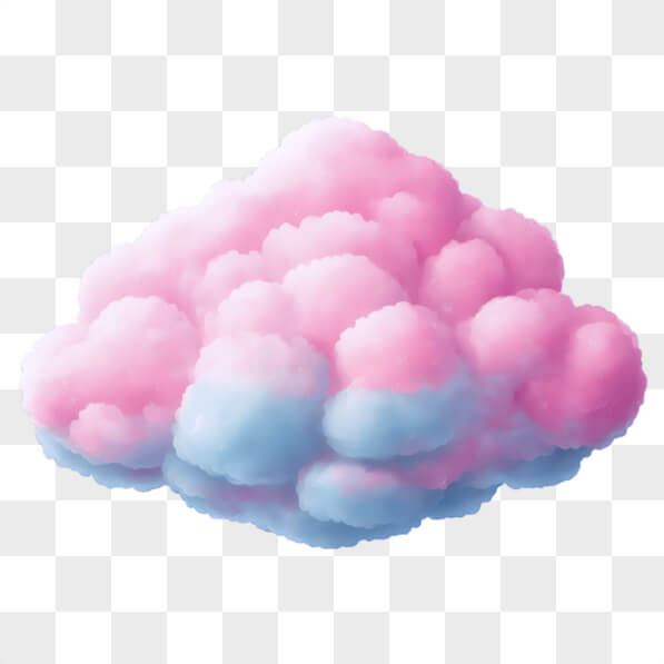 Baixe Nuvem Rosa e Azul Peluda Cartoons - Creative Fabrica