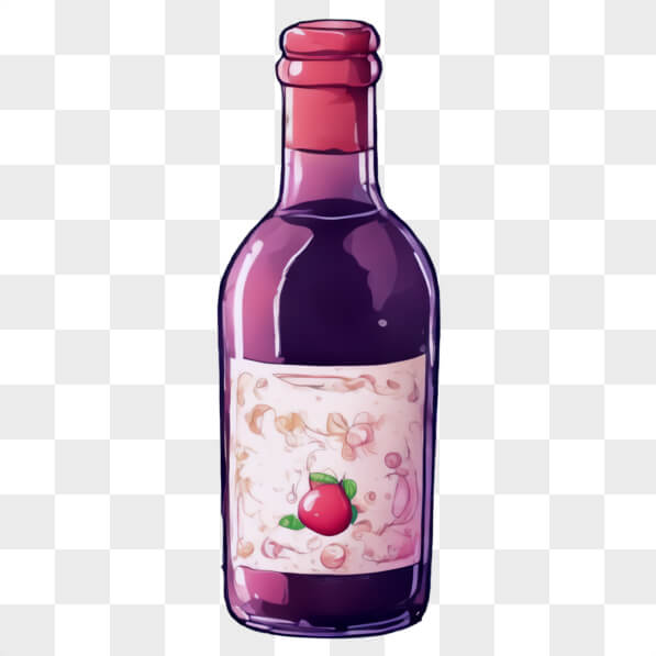 Download Stylized Cherry Syrup Bottle Cartoons Online - Creative Fabrica