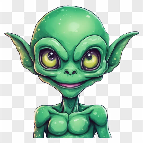Download Friendly Green Alien Illustration Cartoons Online - Creative ...