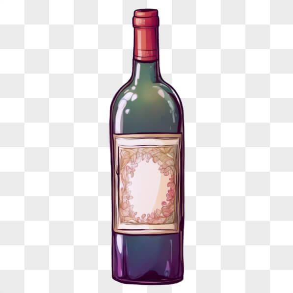 Download Elegant Wine Bottle with Ornate Label Cartoons Online ...