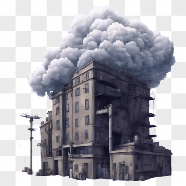 Descarga Edificio industrial con humo y nubes Cartoons En Línea ...
