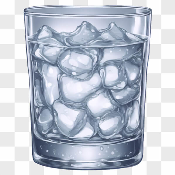 Download Glas met ijswater Cartoons online op Creative Fabrica