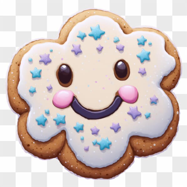 Download Cute Cloud-Shaped Cookie with Sprinkles Cartoons Online ...
