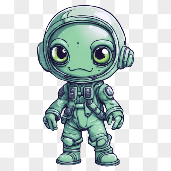 Download Cute Cartoon Alien in Space Suit Cartoons Online - Creative ...