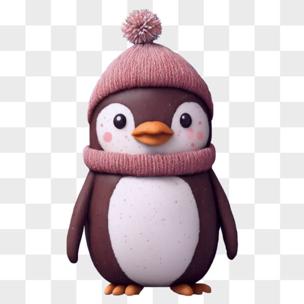 Download Cute Cartoon Penguin in Winter Attire Cartoons Online ...