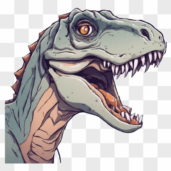 Descarga Dinosaurio de dibujos animados con la boca abierta Cartoons En Línea - Creative Fabrica