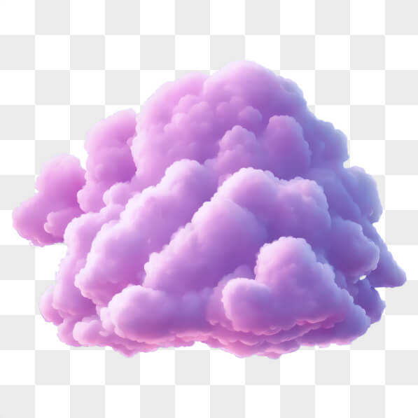 Download Fluffy Purple Cloud Against White Background Cartoons Online ...
