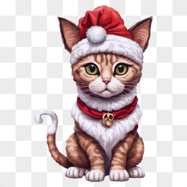 Descarga Gato Festivo en Traje de Santa Cartoons En Línea - Creative ...