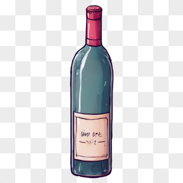 Download Illustration of a Wine Bottle Cartoons Online - Creative Fabrica
