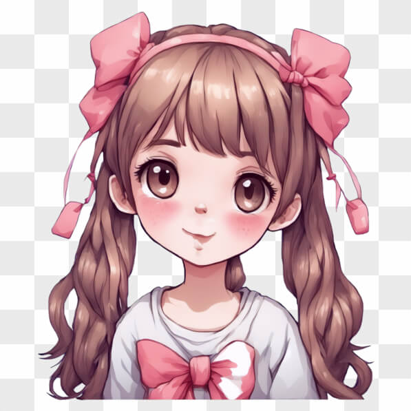 Download Stylized Character with Pink Bows Cartoons Online - Creative ...