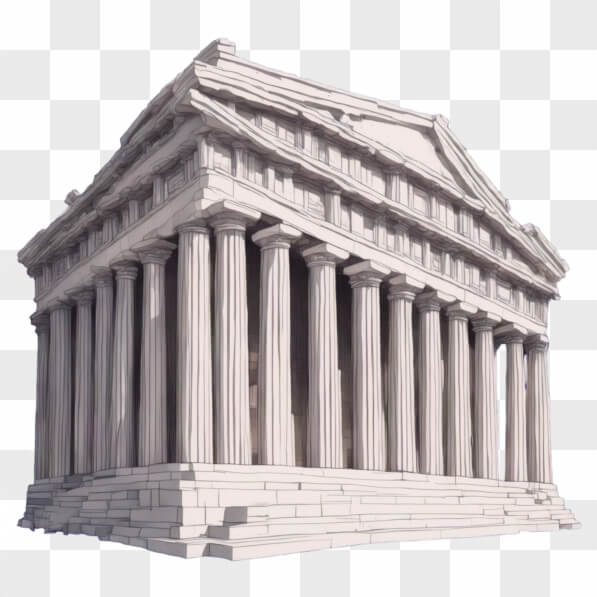 Descarga Estructura arquitectónica clásica con columnas y frontón ...