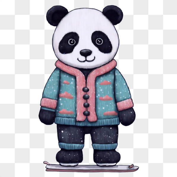 Descarga Panda de dibujos animados esquiando Cartoons En Línea ...