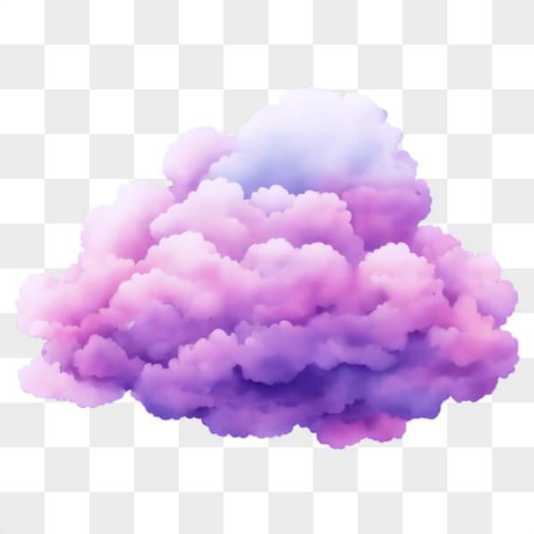 Download Fluffy Pink and Purple Cloud Cartoons Online - Creative Fabrica