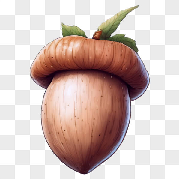 Download Stylized Acorn with Leaves Cartoons Online - Creative Fabrica