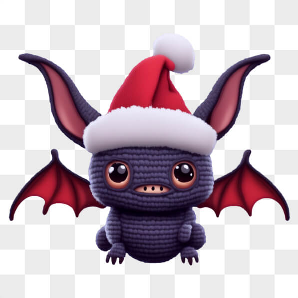 Download Festive Bat in Santa Hat Cartoons Online - Creative Fabrica
