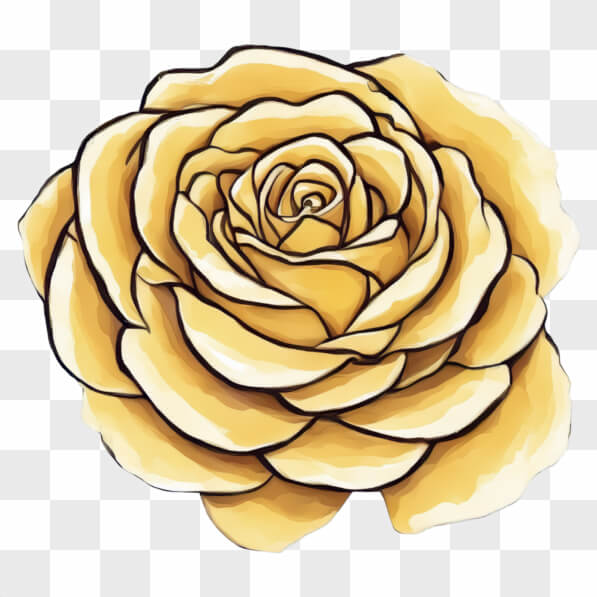 Download Stylized Yellow Rose Illustration Cartoons Online - Creative ...