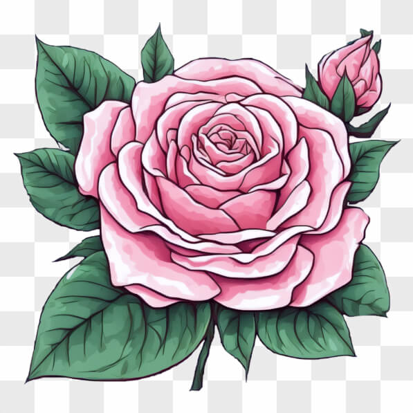 Descarga Rosa pink ilustrada con capullo Cartoons En Línea - Creative ...