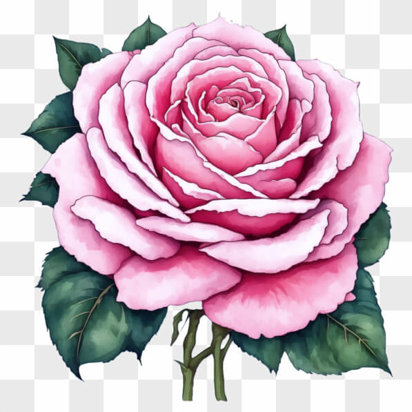 Descarga Hermosa ilustración de rosa rosa Cartoons En Línea - Creative ...