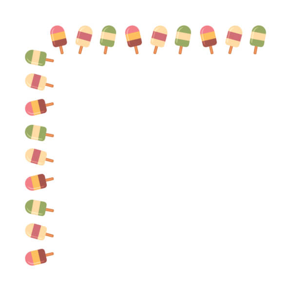 Download Colorful Ice Cream Popsicles Border Borders & Corners Online ...